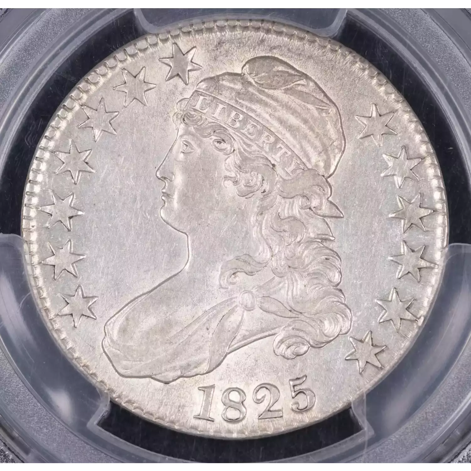 1825 Capped Bust Half Dollars PCGS AU-55 Overton 113 - Hertel's Coins Inc.