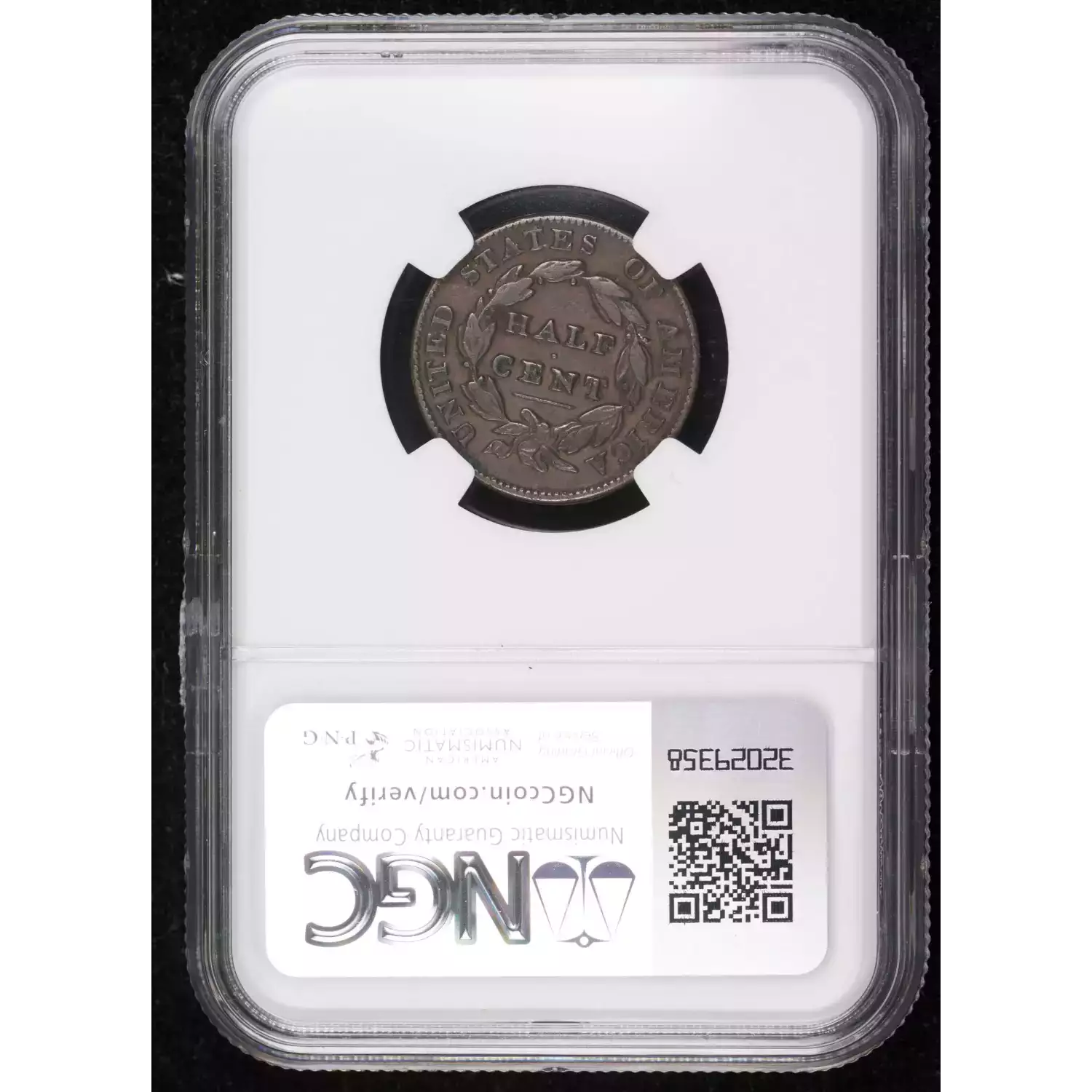 1835 Half Cents Classic Head 1809 - 36 NGC VF Details BN - Hertel's ...