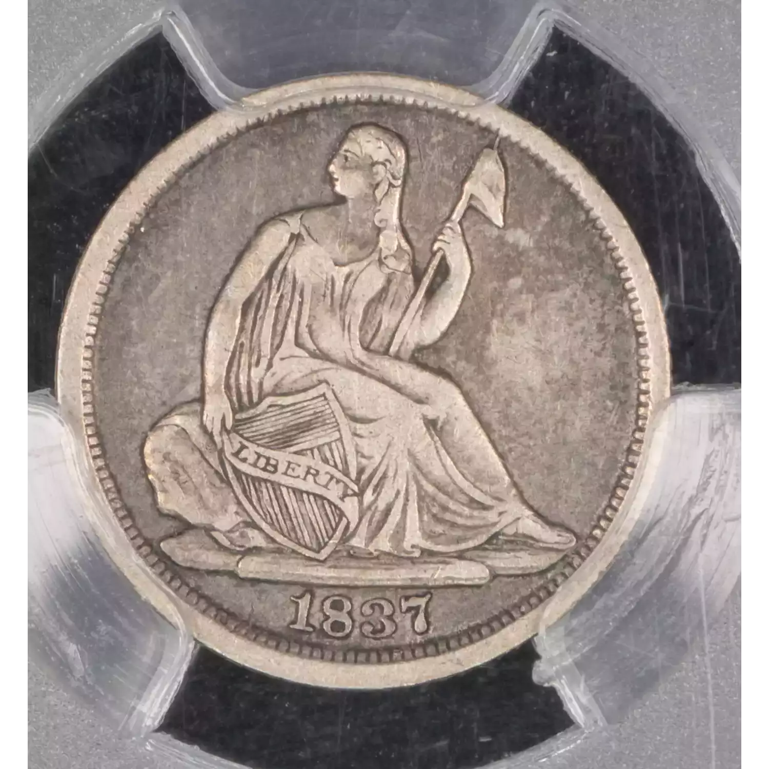 1837 Liberty Seated Half Dime PCGS VF-30 Seated, Large Date - Hertel's ...