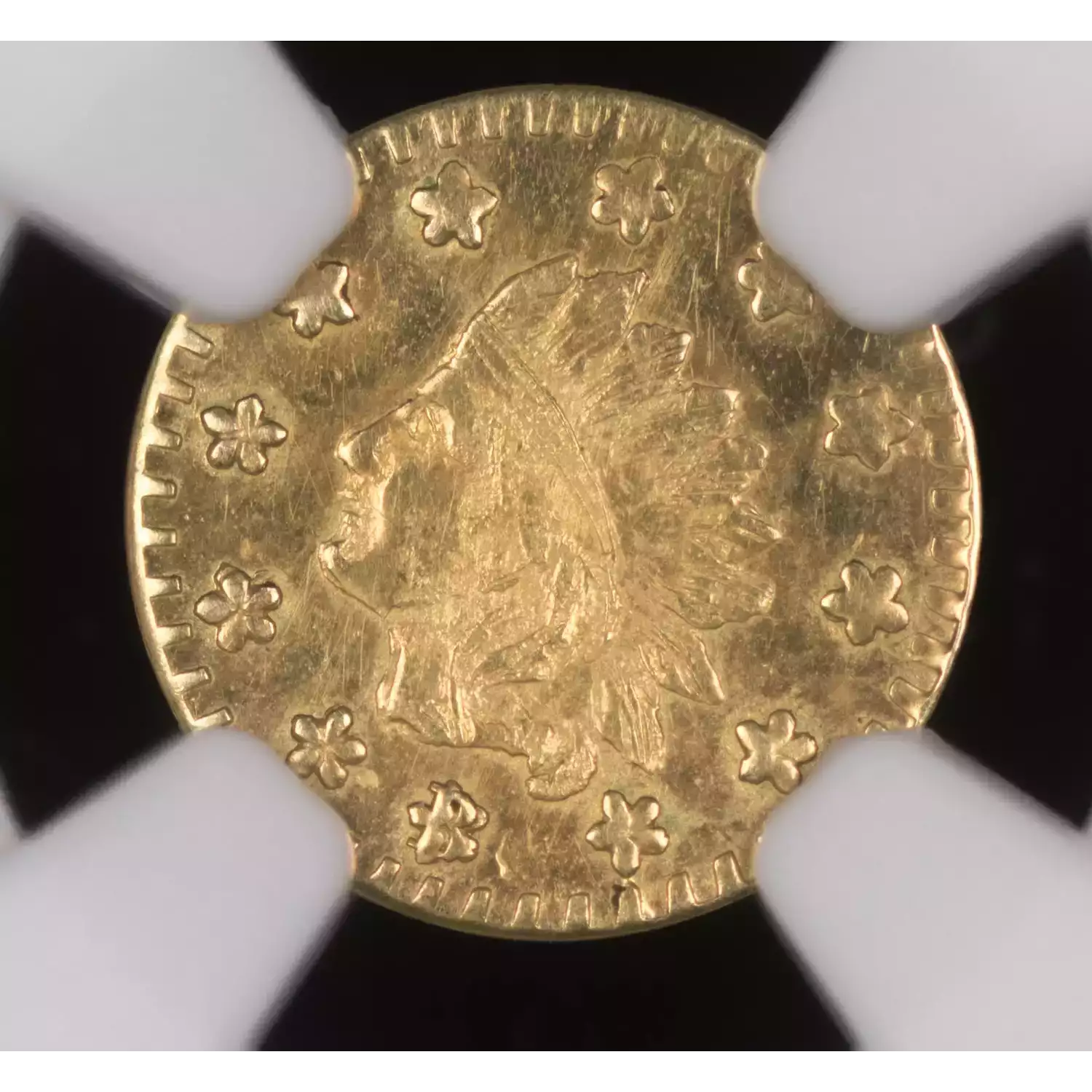 1856 Territorial Gold California Round Series 50c NGC MS-62 -DATED ...