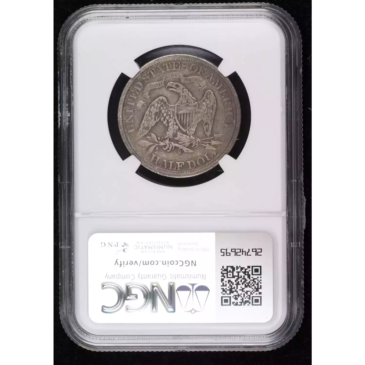 1867-S Half Dollars Liberty Seated NGC VF-25 - Hertel's Coins Inc.
