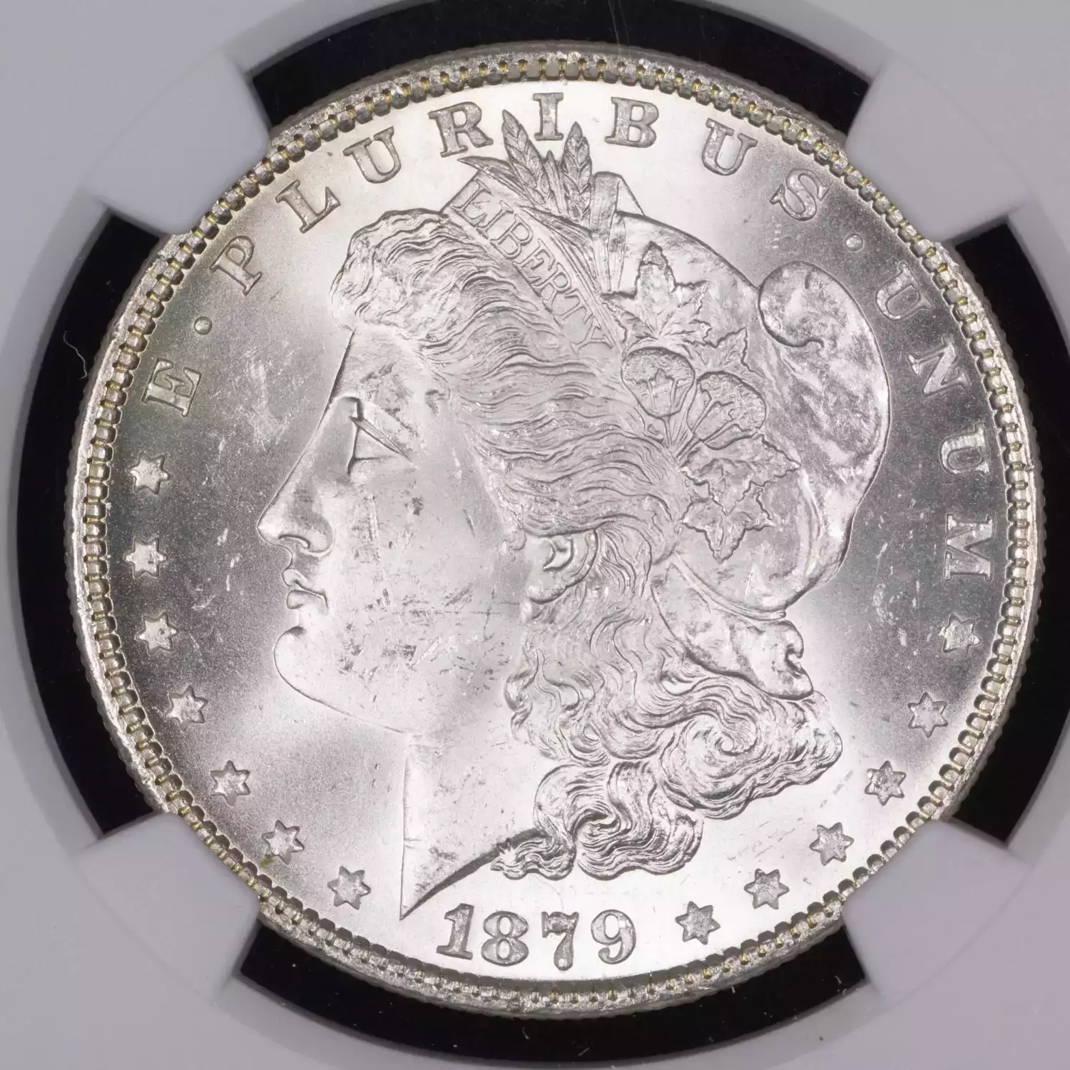 1879 Morgan Silver Dollar NGC MS-63 - Hertel's Coins Inc.