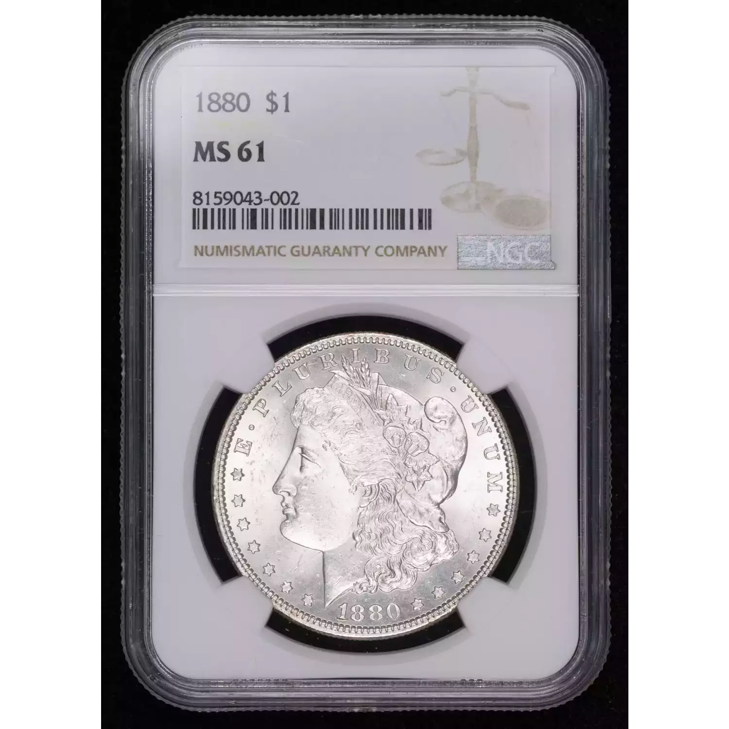 1880 Morgan Silver Dollar NGC MS-61 - Hertel's Coins Inc.