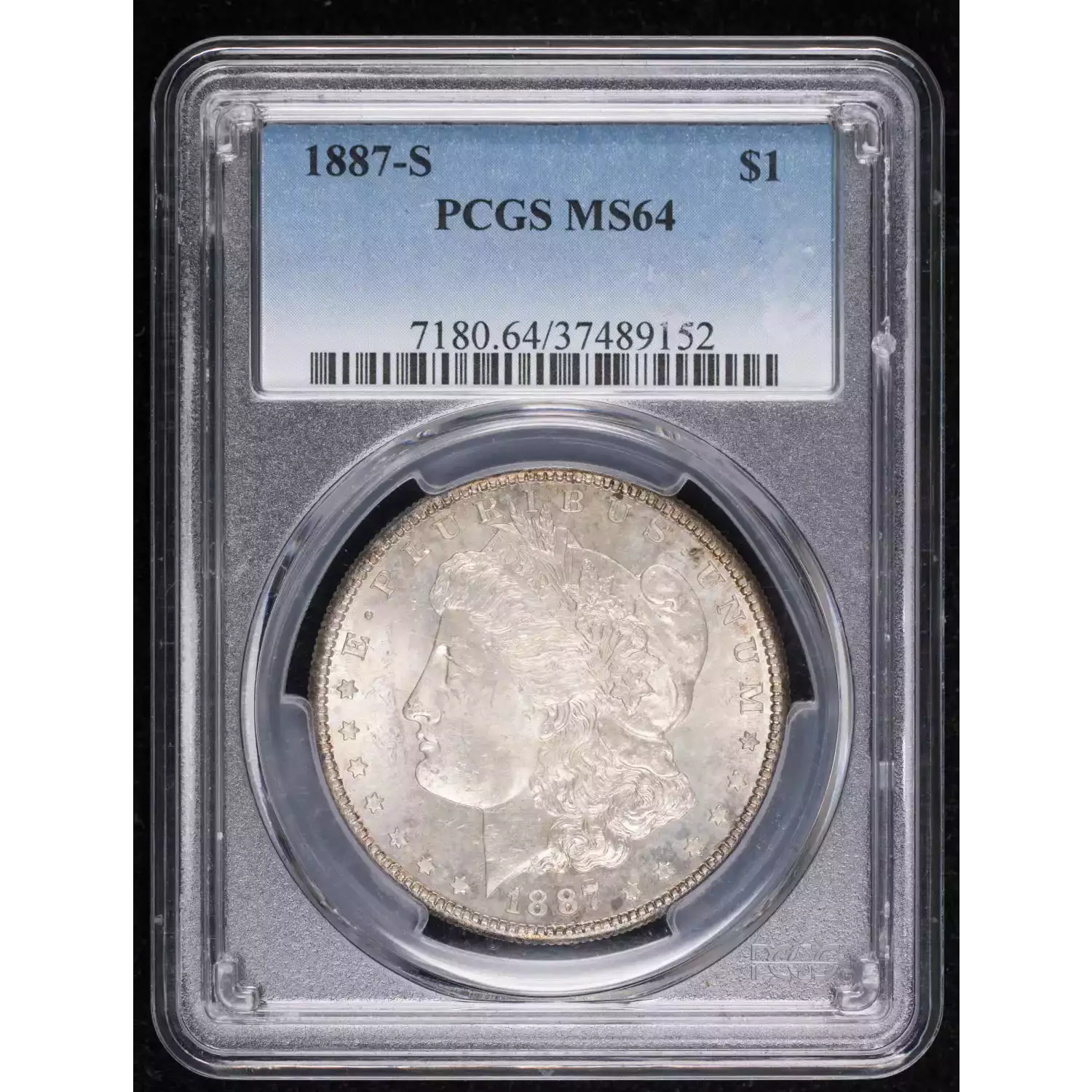 1887-S Morgan Silver Dollar PCGS MS-64 - Hertel's Coins Inc.