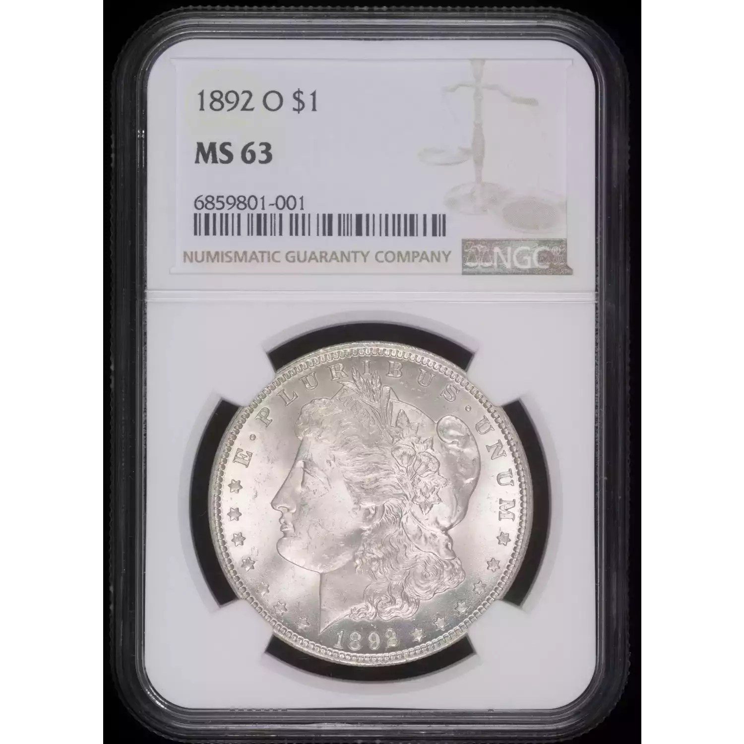 1892-O Morgan Silver Dollar NGC MS-63 - Hertel's Coins Inc.