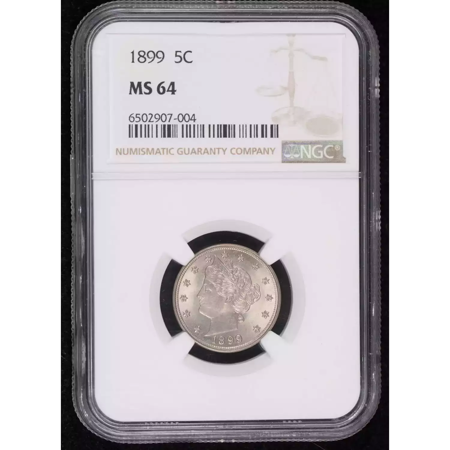 1899 Nickel Liberty Head NGC MS-64 - Hertel's Coins Inc.