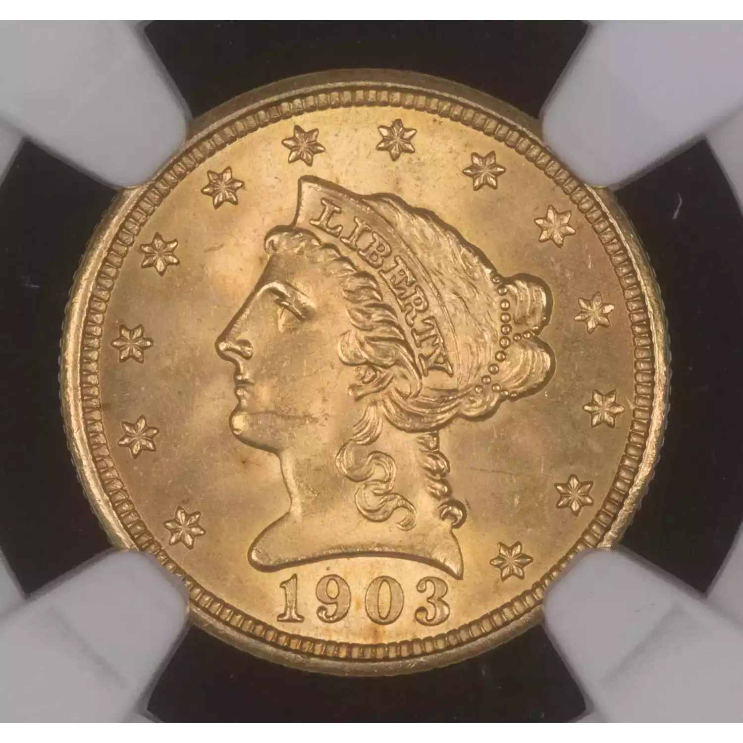 1903 $2.50 Gold Liberty Head Quarter Eagle NGC MS-65 - Hertel's Coins Inc.