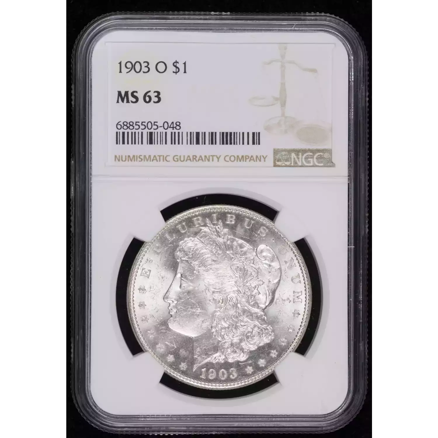 1903-O Morgan Silver Dollar NGC MS-63 - Hertel's Coins Inc.