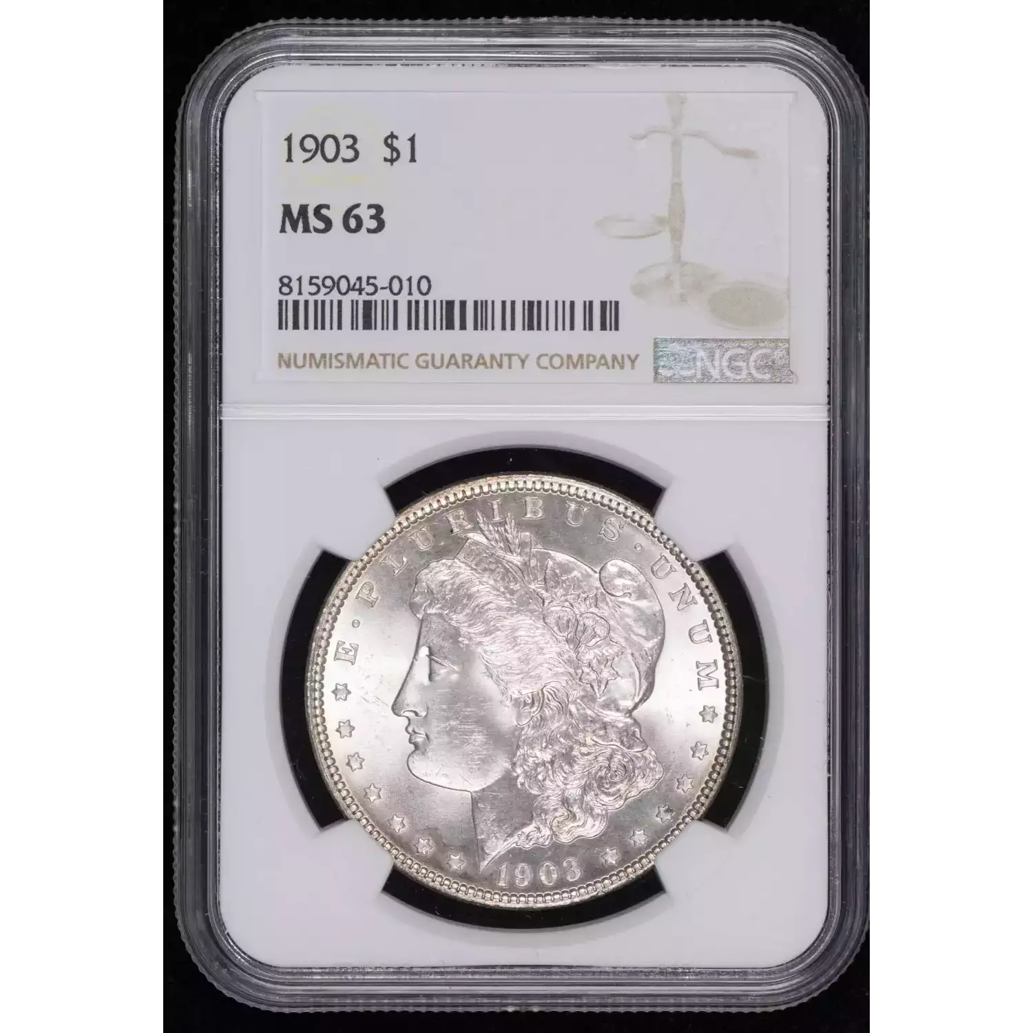 1903 Morgan Silver Dollar NGC MS-63 - Hertel's Coins Inc.