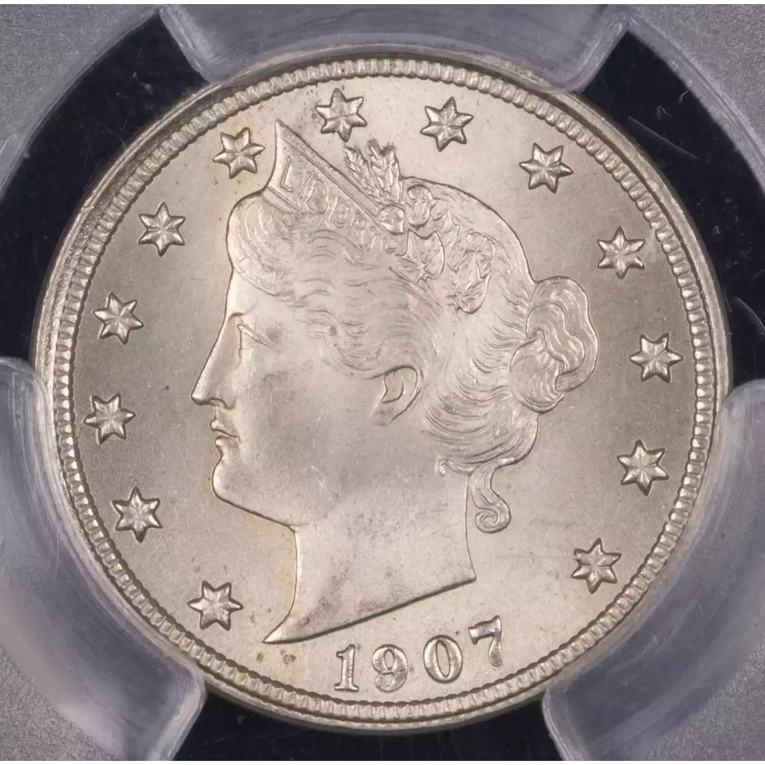 1907 Nickel Liberty Head PCGS MS-64+ CAC CAC - Hertel's Coins Inc.