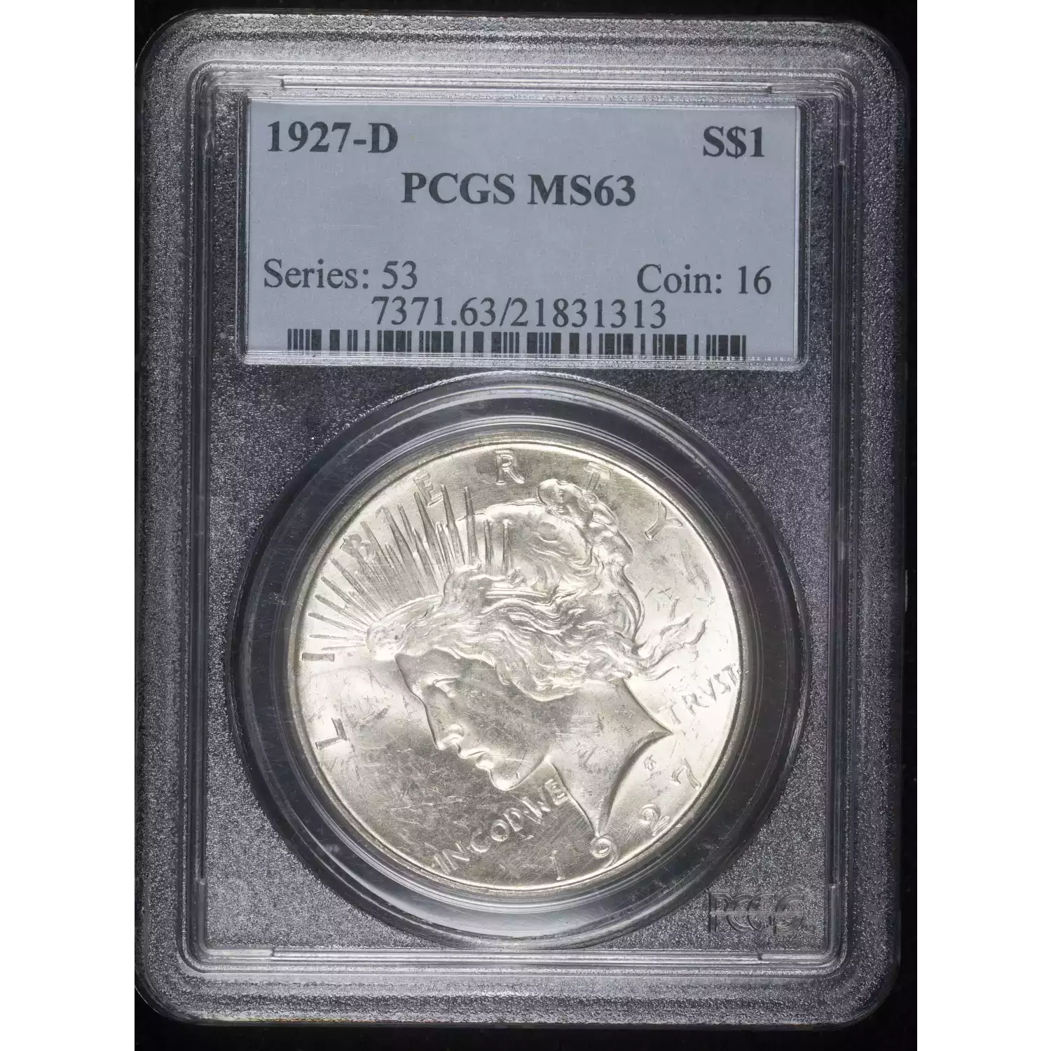1927-D Peace Silver Dollar PCGS MS-63 - Hertel's Coins Inc.