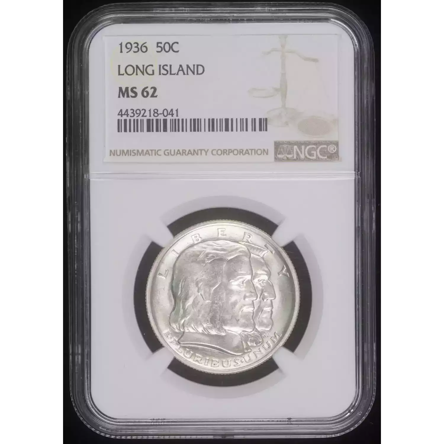 1936 Classic Commemorative Long Island Tercentenary NGC MS-62 LONG ...