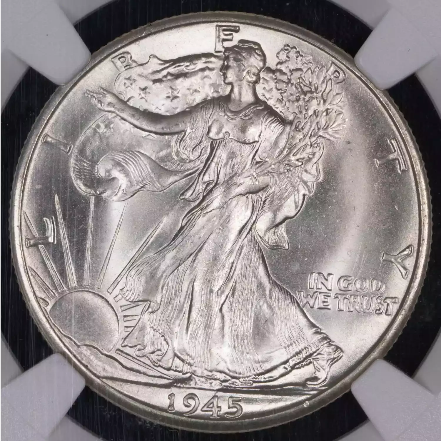 1945-D Half Dollars Liberty Walking NGC MS-66 - Hertel's Coins Inc.