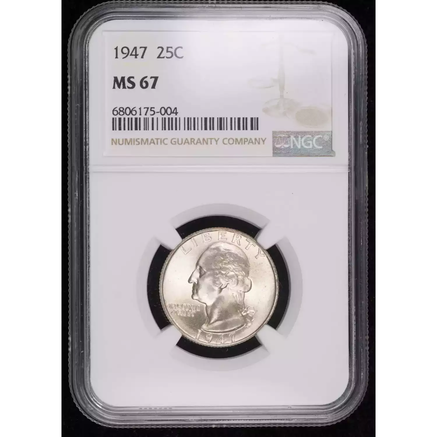 1947-P WASHINGTON Quarter Dollars Silver Coinage NGC MS-67 - Hertel's ...