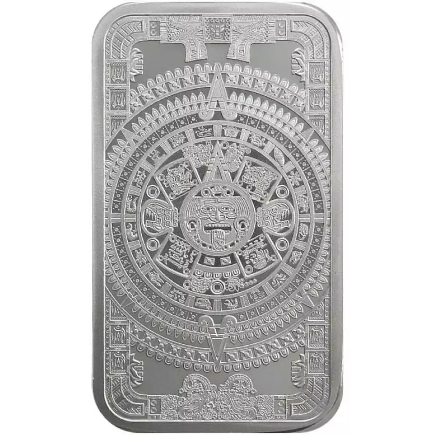 Aztec Calendar 1oz Silver Bar - Hertel's Coins Inc.
