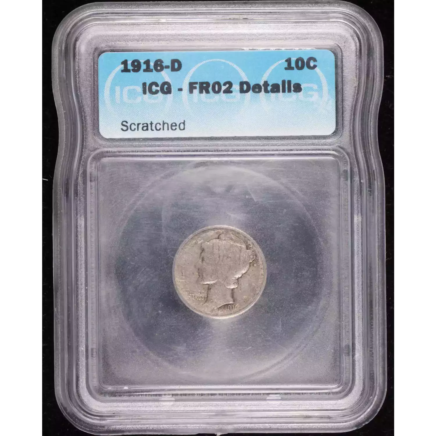 1916-D Dimes Winged Liberty Head or Mercury ICG Genuine (95 - Scratches ...