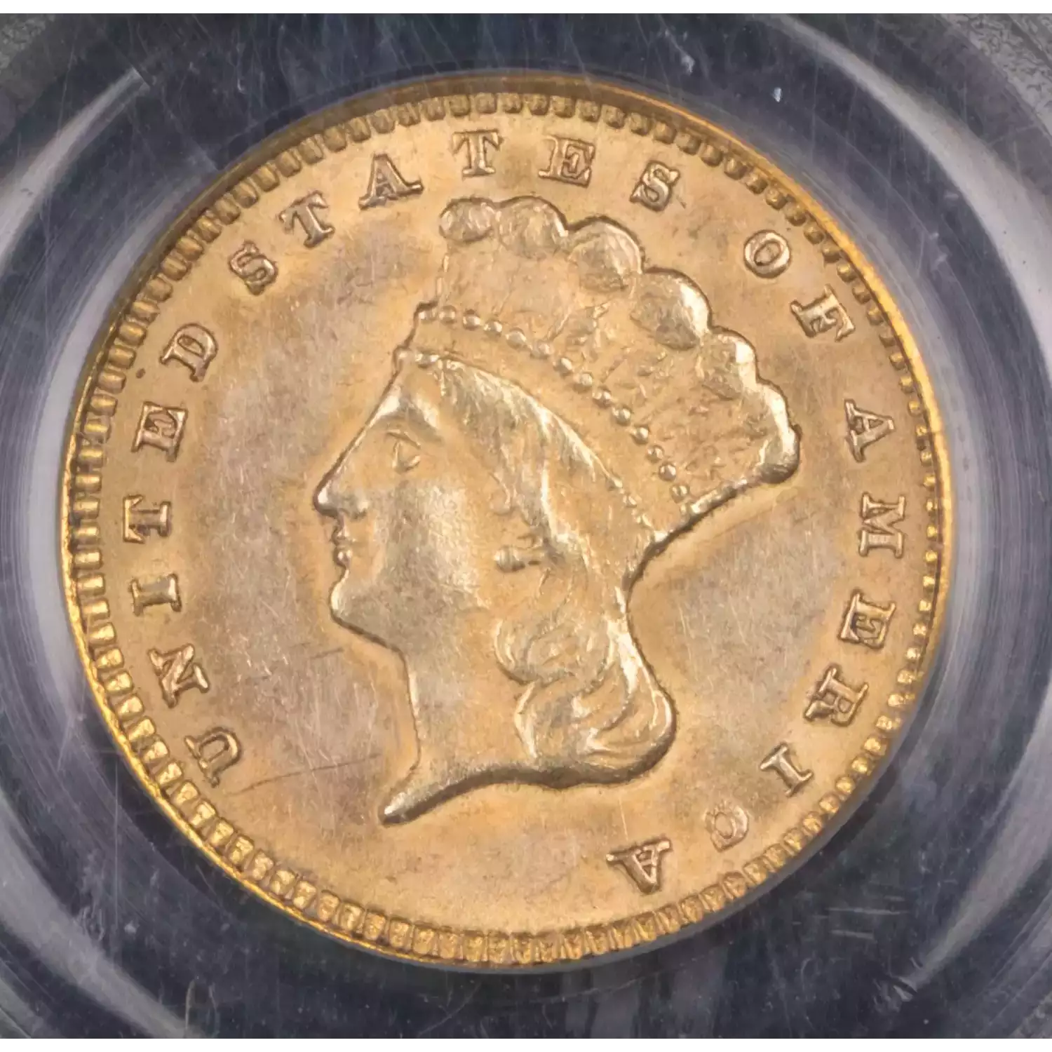 1874 Indian Princess Large Head Gold Dollar PCGS MS-62 - Hertel's Coins Inc.