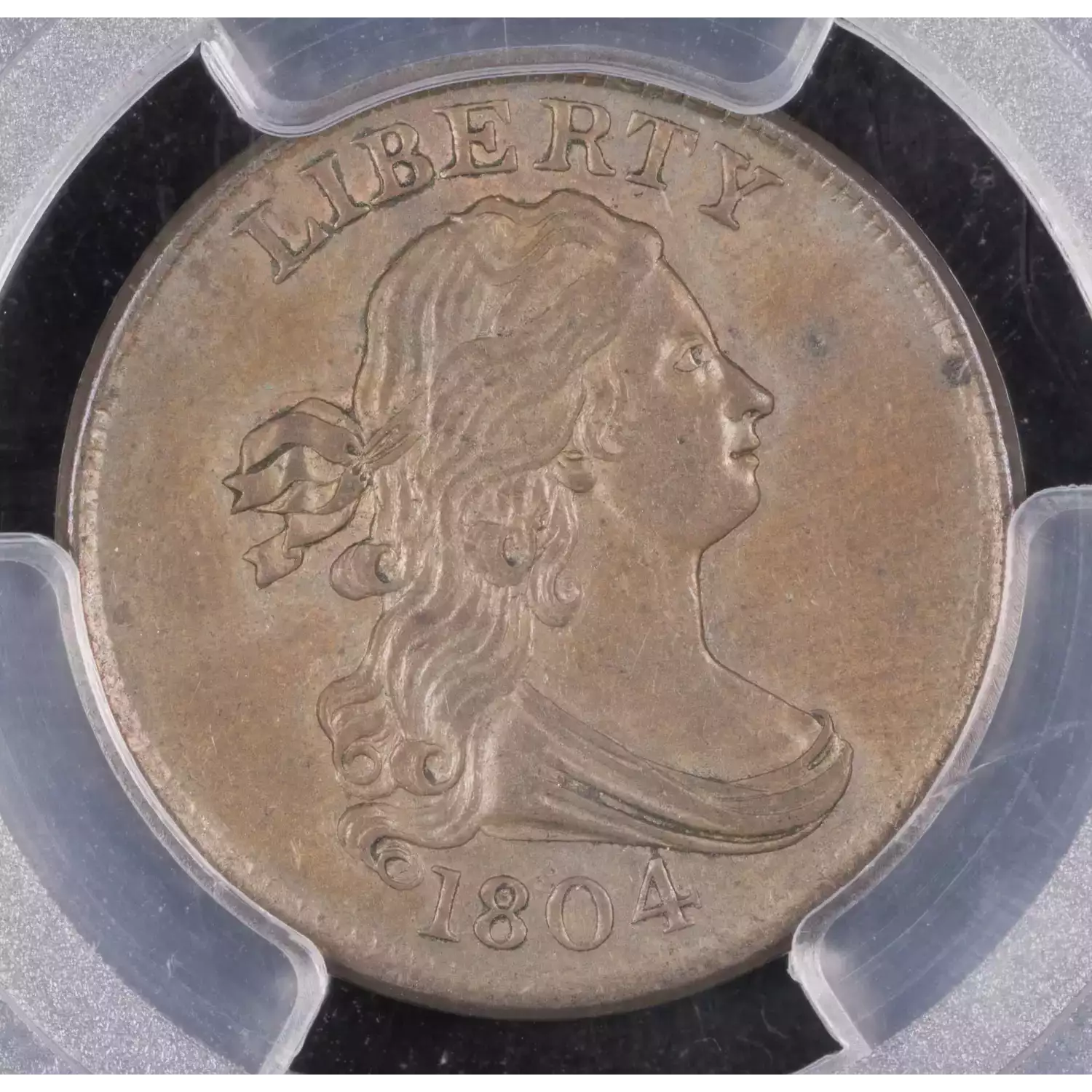 1804 Half Cents Draped Bust 1800 - 08 Copper PCGS AU-55 BN Crosslet 4 ...