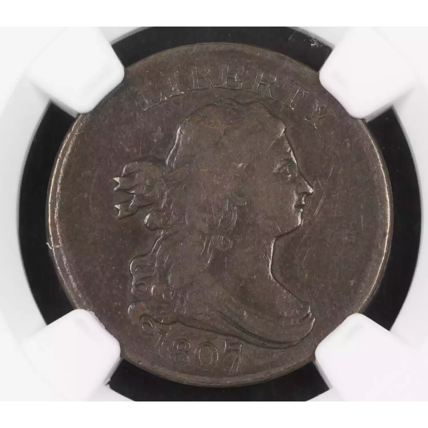 1807 Half Cents Draped Bust 1800 - 08 Copper NGC VF-25 BN C-1 - Hertel ...