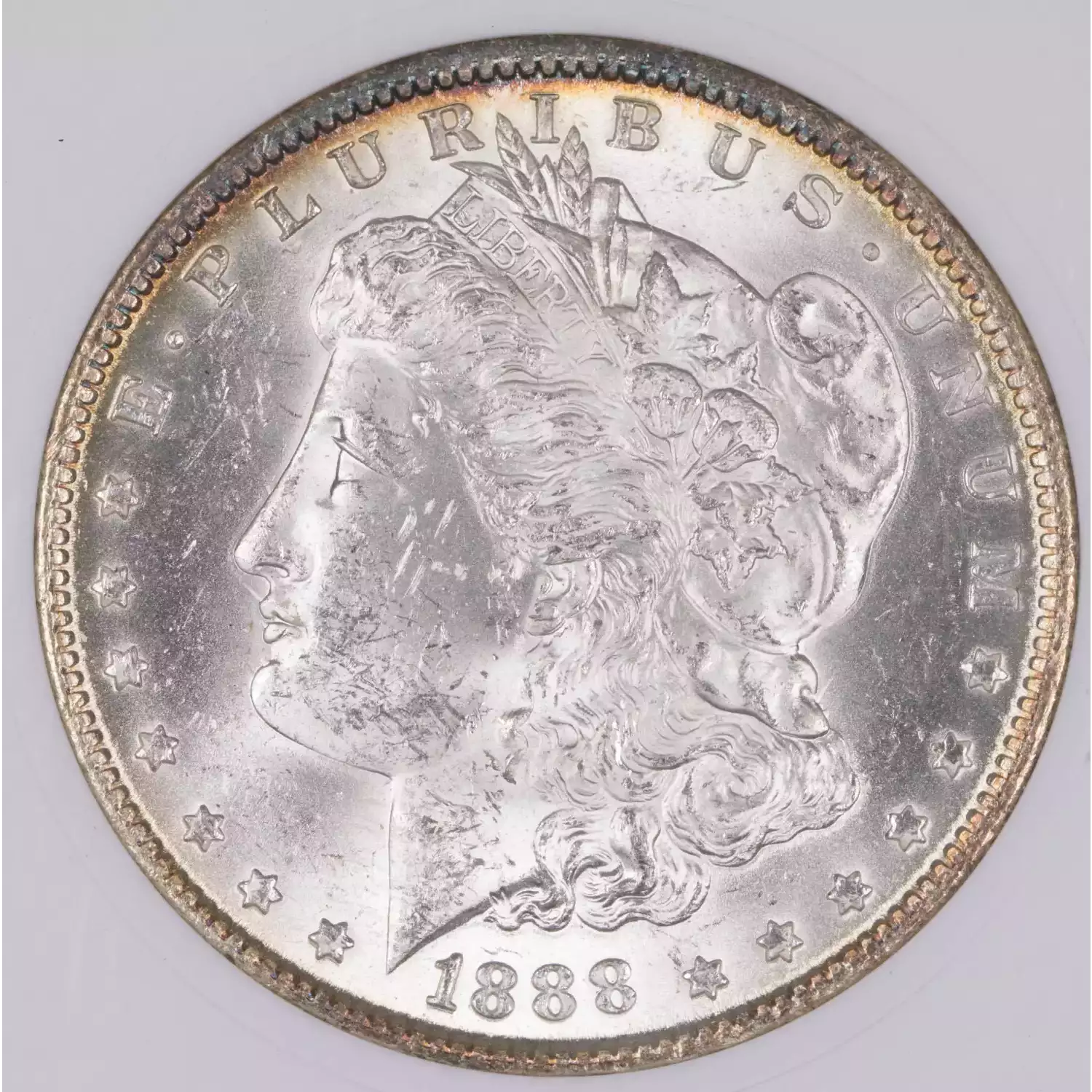 1888 Morgan Silver Dollar ANACS MS-62 VAM-11 DOUBLE EAR SOAPBOX - Hertel's Coins Inc.