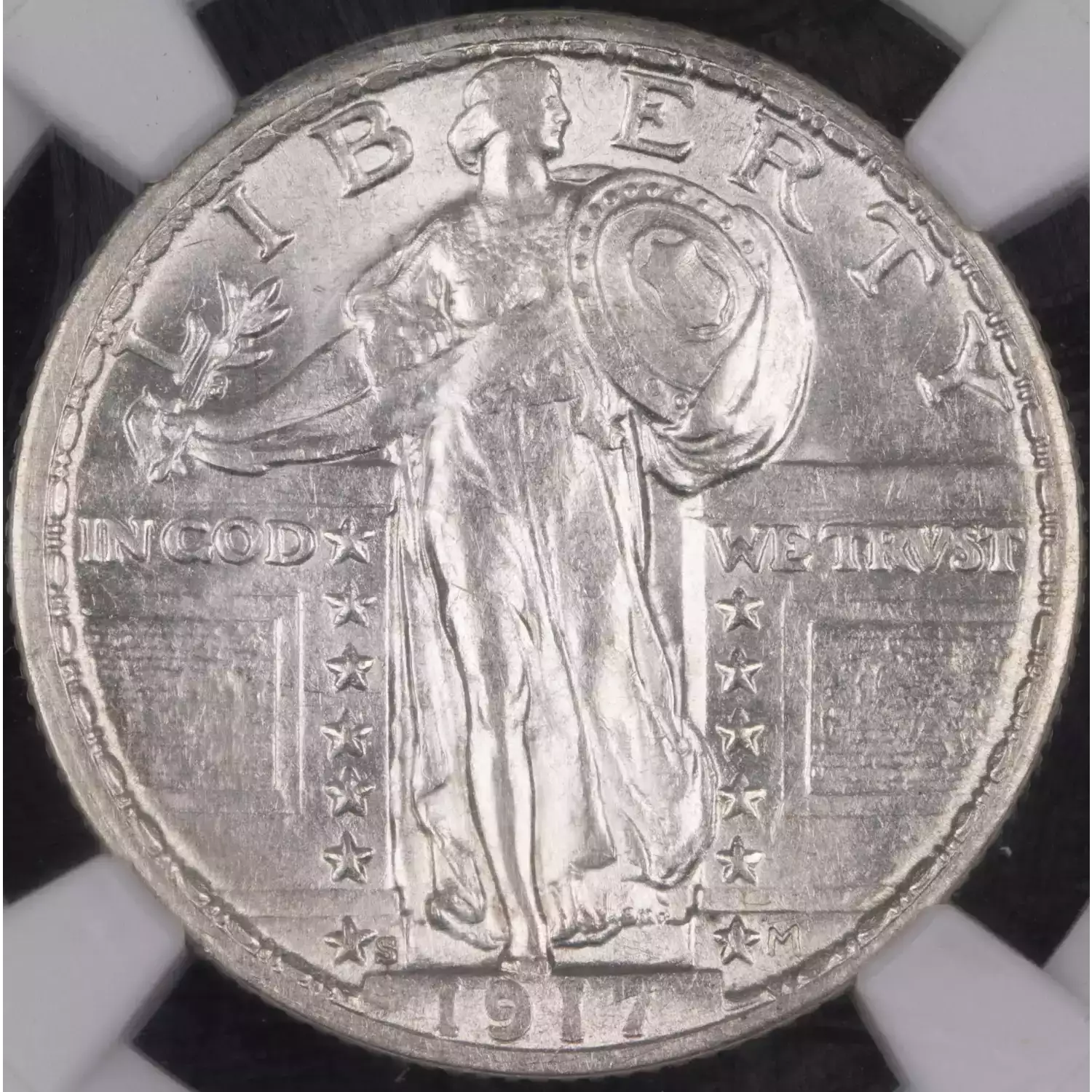 1917-S TYPE 2 Quarter Dollars Standing Liberty Quarter NGC AU-55 ...